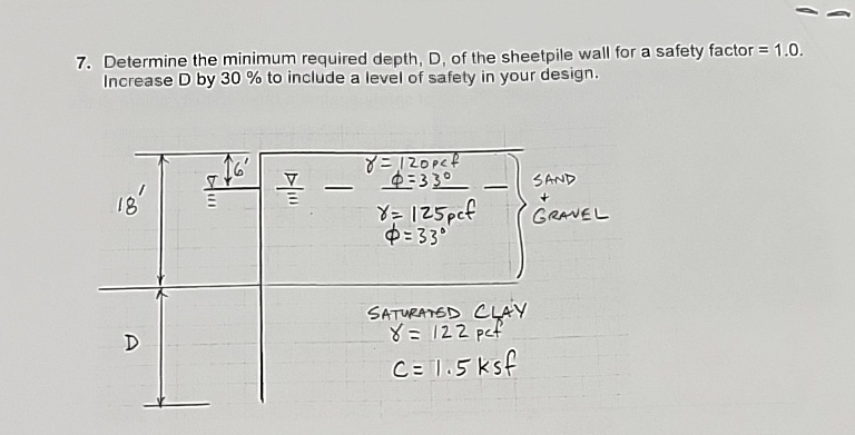 Solved Determine the minimum required depth, D, ﻿of the | Chegg.com