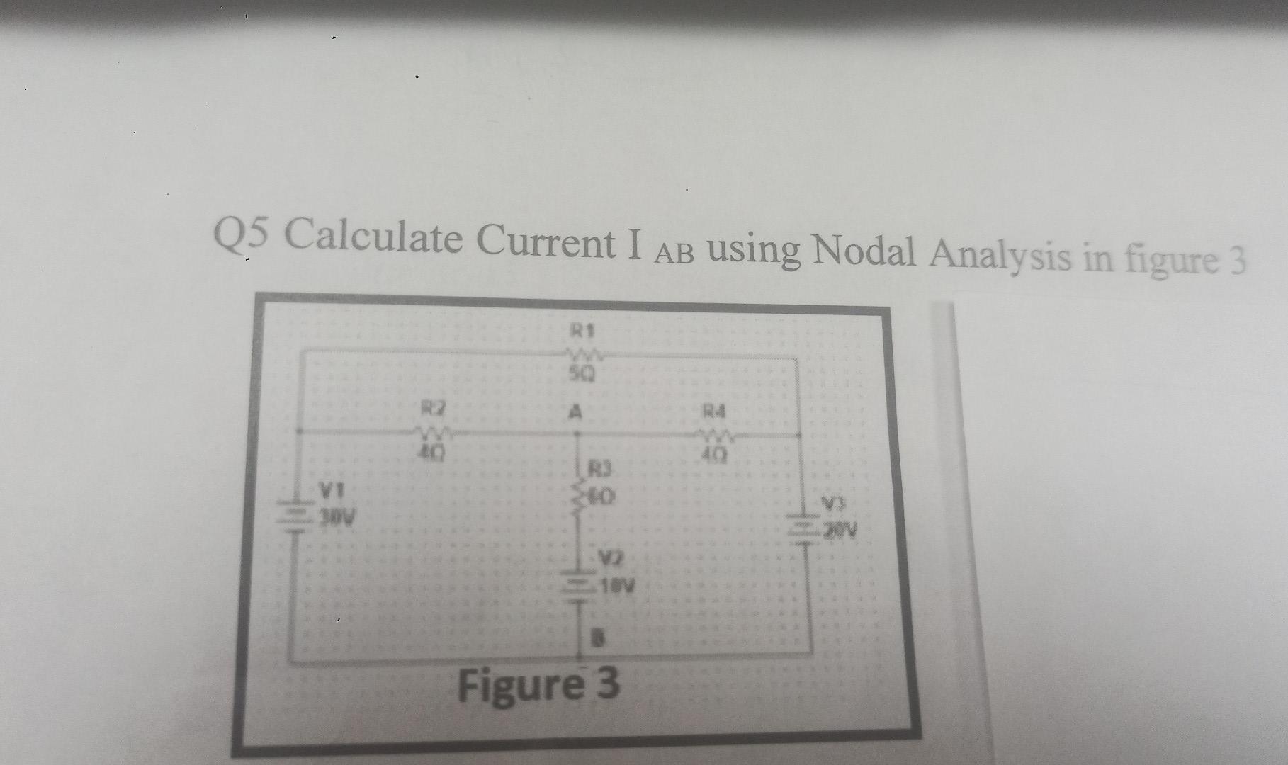 Solved Q5 Calculate Current I AB using Nodal Analysis in | Chegg.com