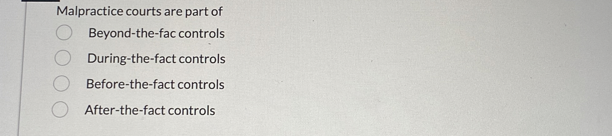 Solved Malpractice courts are part ofBeyond-the-fac | Chegg.com