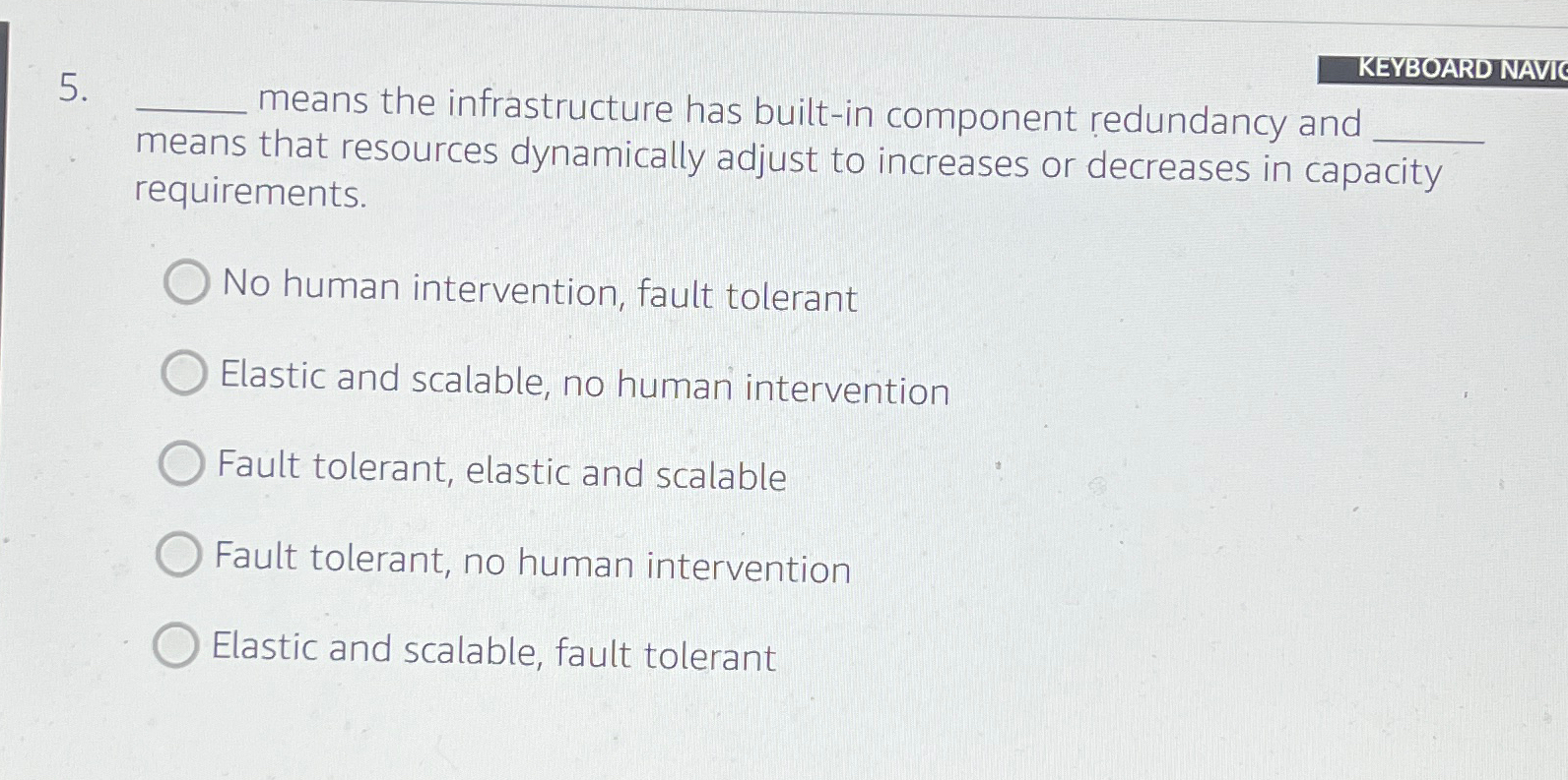 Solved means the infrastructure has built-in component | Chegg.com