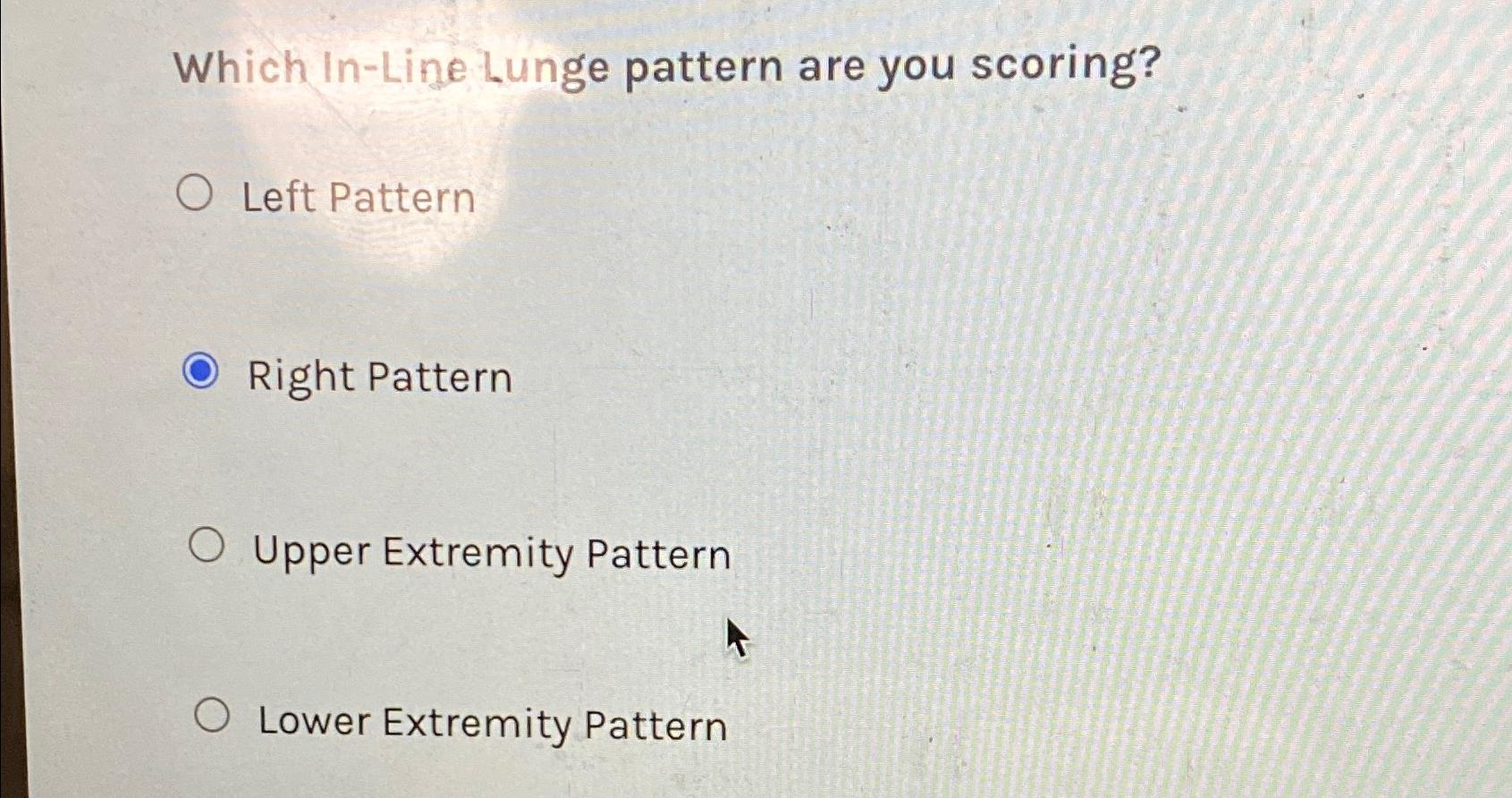 Solved Which In-Line Lunge pattern are you scoring?Left | Chegg.com