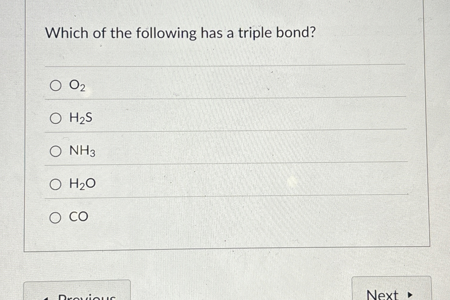 Solved Which of the following has a triple | Chegg.com