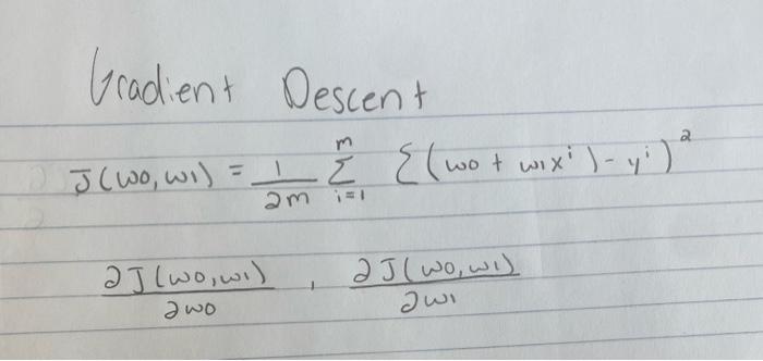 Solved Gradient Descent | Chegg.com