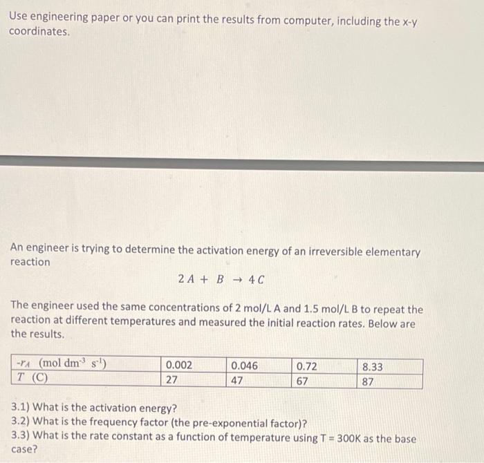 Solved Use engineering paper or you can print the results | Chegg.com