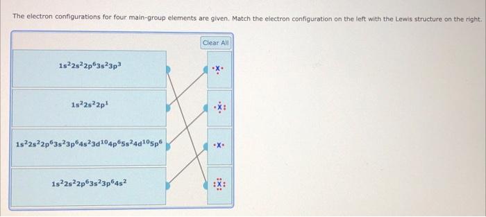 Solved The electron configurations for four main-group | Chegg.com