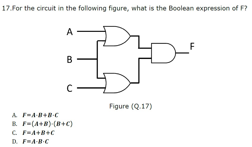 Solved 17.For the circuit in the following figure, what is | Chegg.com