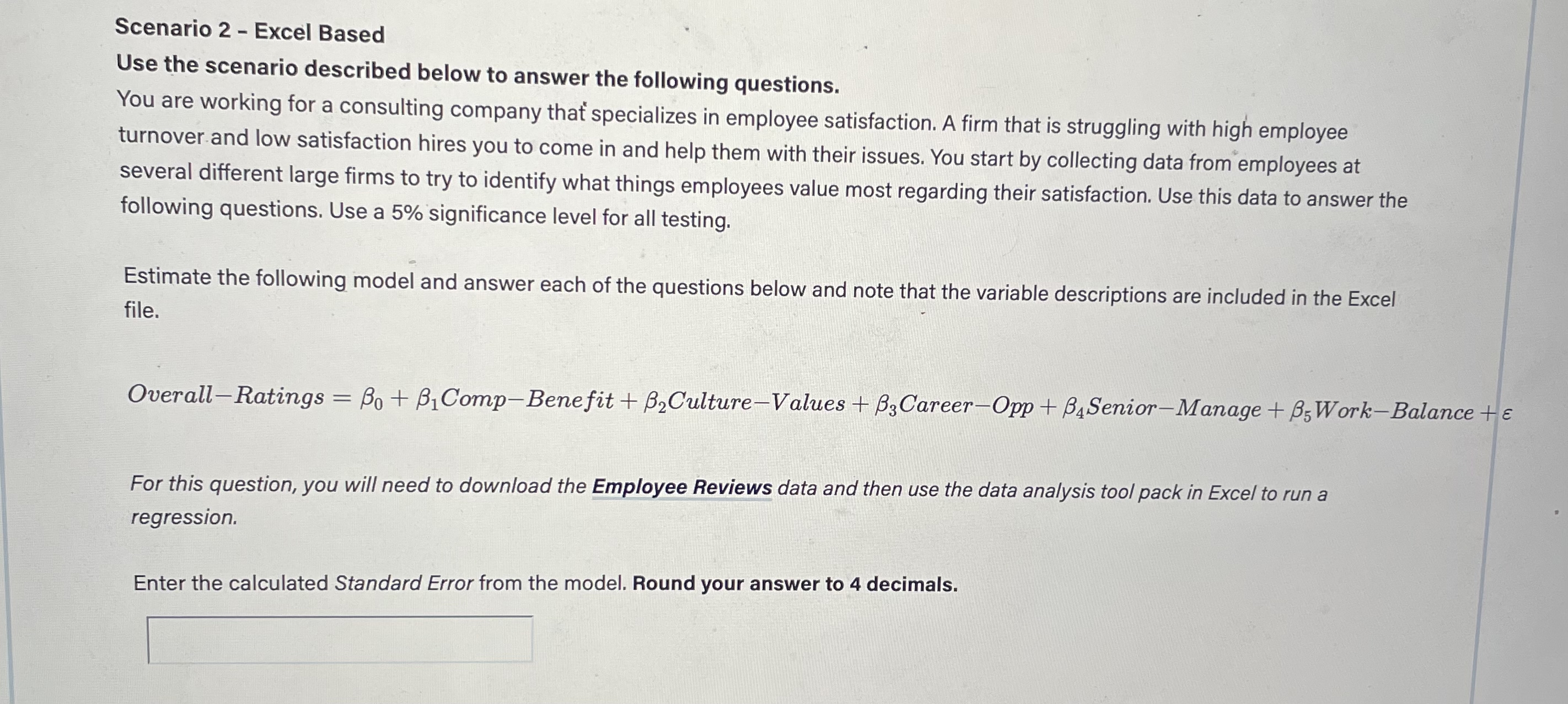 Scenario 2 - ﻿Excel BasedUse the scenario described | Chegg.com