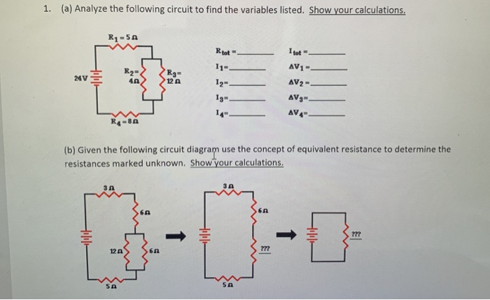 Solved 1. (a) Analyze the following circuit to find the | Chegg.com