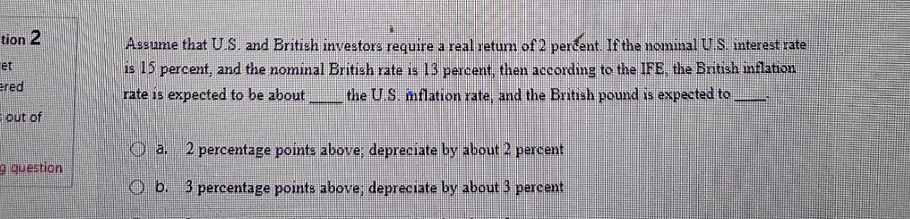Solved Assume that U.S. ﻿and British investors require a | Chegg.com