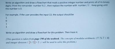 Writo an algorithm and draw a flowchart that reads a | Chegg.com