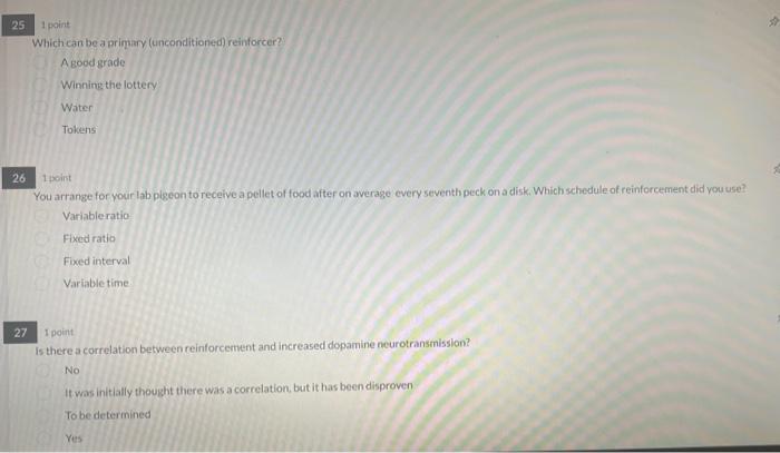 Solved Which can be a primary (unconditioned) reinforcer? A | Chegg.com