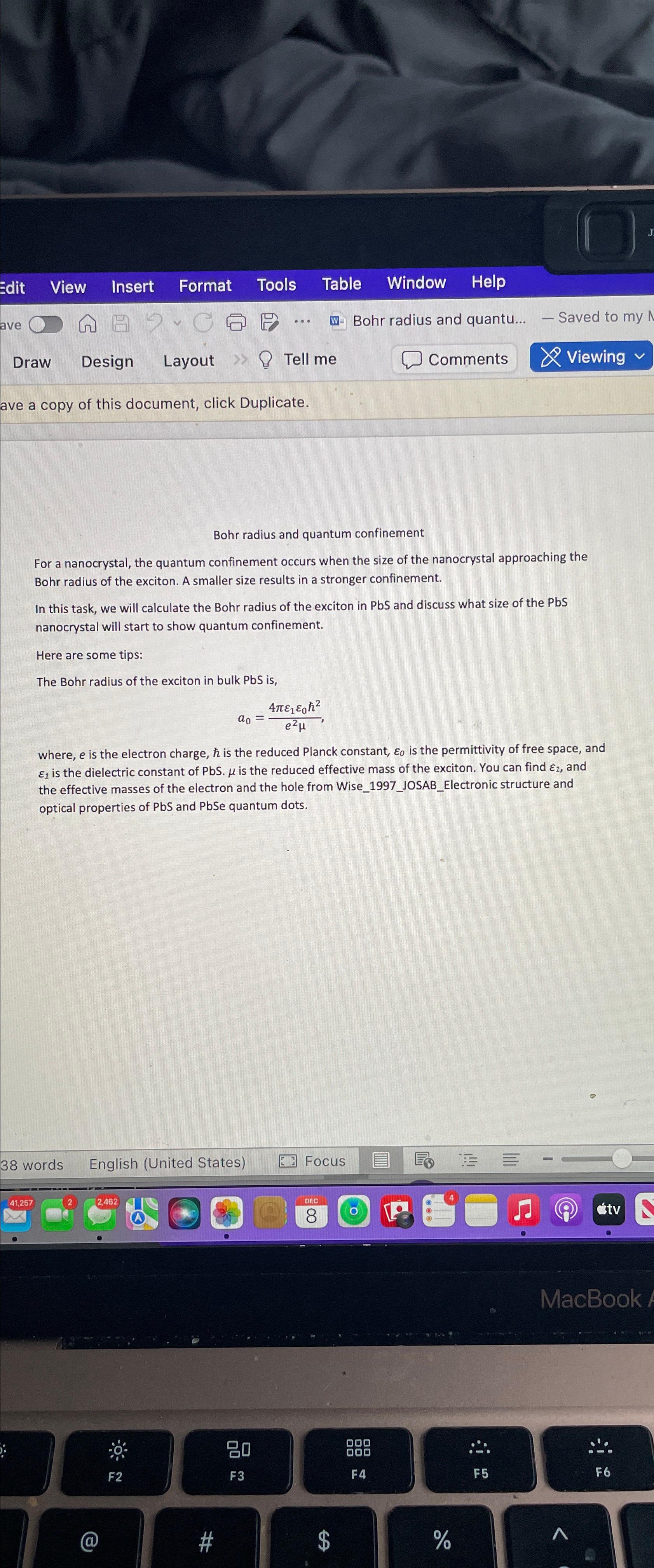 Solved Bohr radius and quantum confinementFor a nanocrystal, | Chegg.com