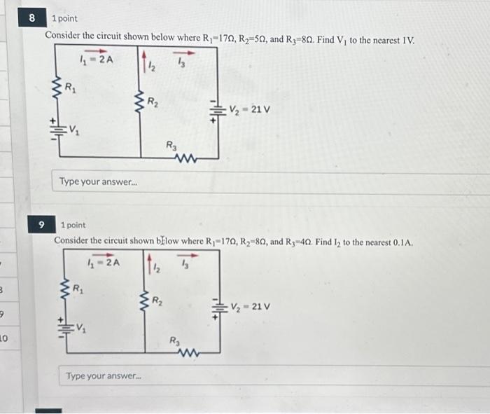 Solved Consider the circuit shown below where R1=17Ω.R2=5Ω. | Chegg.com