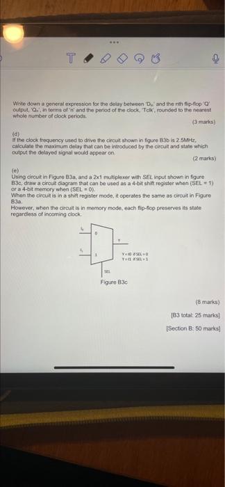Solved T Question B3 Figure B3a shows the logic diagram for | Chegg.com