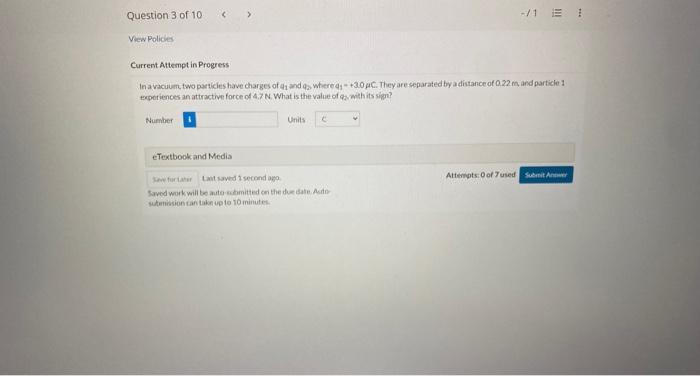 Solved Question 3 of 10 View Policies Current Attempt in | Chegg.com