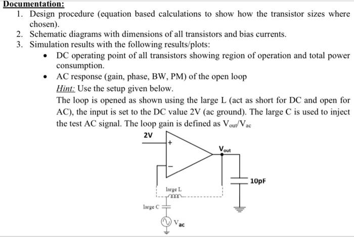 Solved You are required to design a unity gain buffer (shown | Chegg.com