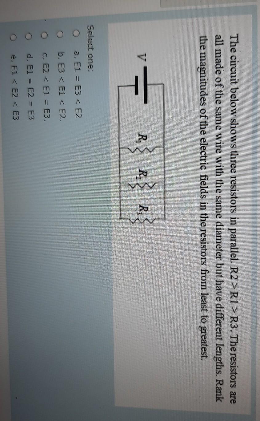 Solved The circuit below shows three resistors in parallel. | Chegg.com