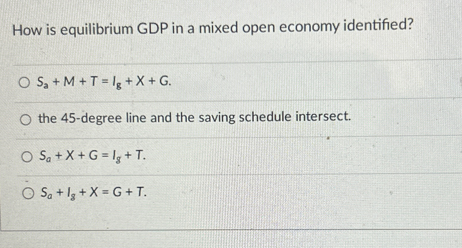 Solved How Is Equilibrium Gdp In A Mixed Open Economy
