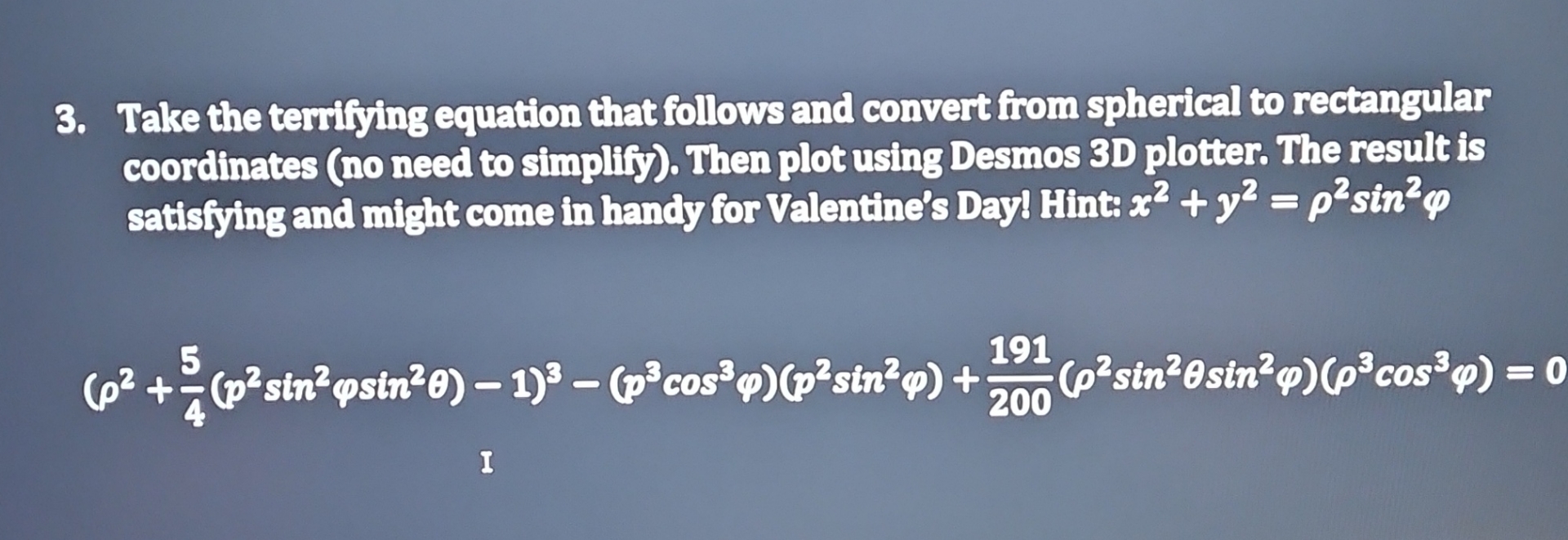 Solved Take the terrifying equation that follows and convert | Chegg.com