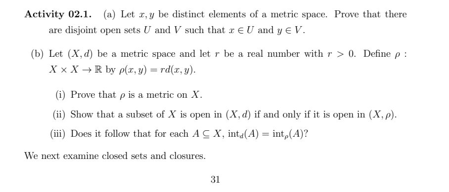 Solved Activity 02.1. (a) ﻿Let x,y ﻿be distinct elements of | Chegg.com