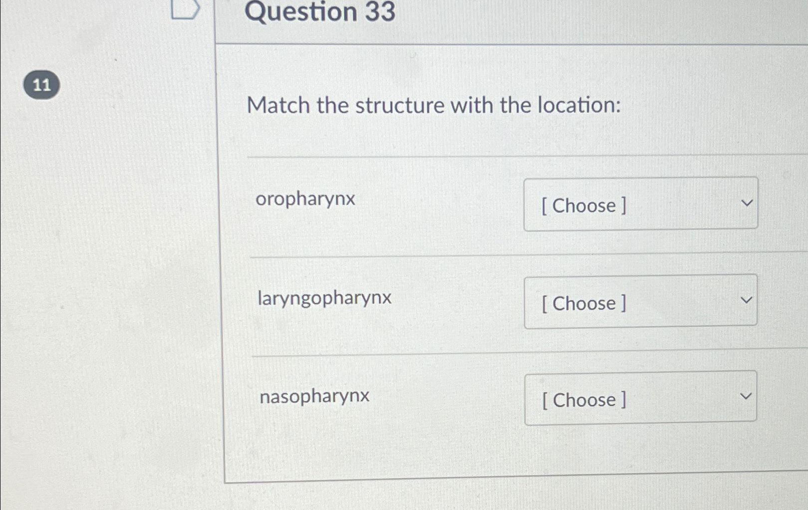 Solved Question 3311Match the structure with the | Chegg.com