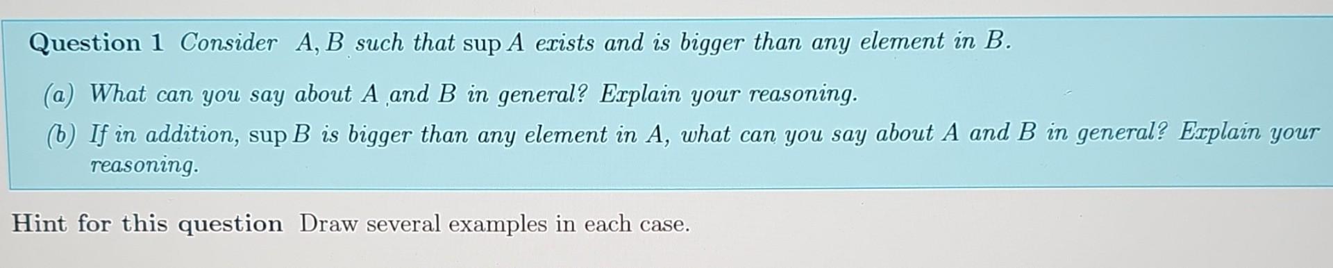Solved Consider a non-empty set A for which there is an | Chegg.com