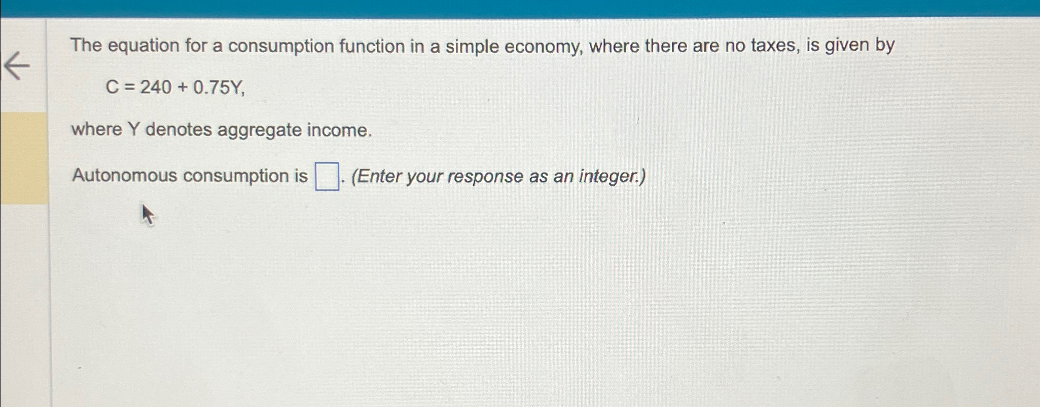 Solved The equation for a consumption function in a simple | Chegg.com