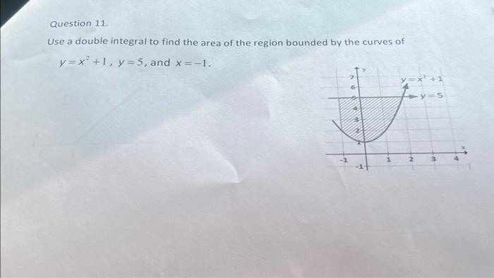 Solved Use a double integral to find the area of the region | Chegg.com