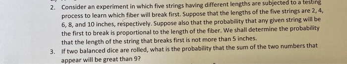 Solved 2. Consider an experiment in which five strings | Chegg.com