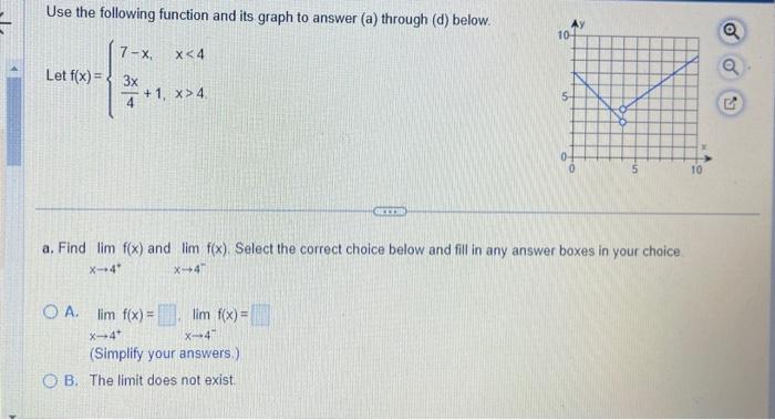 Solved Use the following function and its graph to answer | Chegg.com