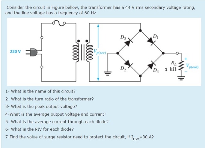 Consider the circuit in Figure bellow, the | Chegg.com