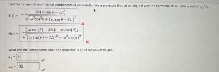 Solved Find the tangential and normal components of | Chegg.com