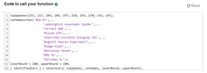 Solved Fast Sportcars The top speeds of sportscars given in | Chegg.com