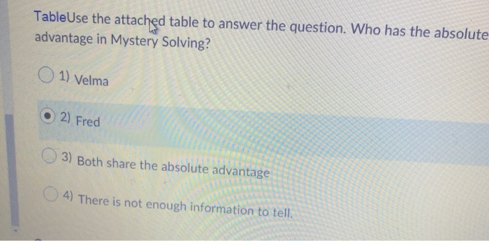 Solved TableUse the attached table to answer the question. | Chegg.com