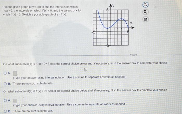 Solved Use the given graph of y=f(x) to find the intervals | Chegg.com