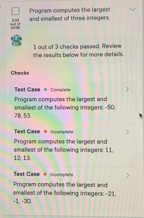Solved Program contains the necessary amount of if else | Chegg.com