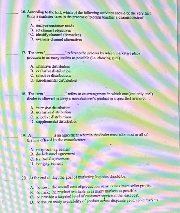 16. According to the text, which of the following | Chegg.com