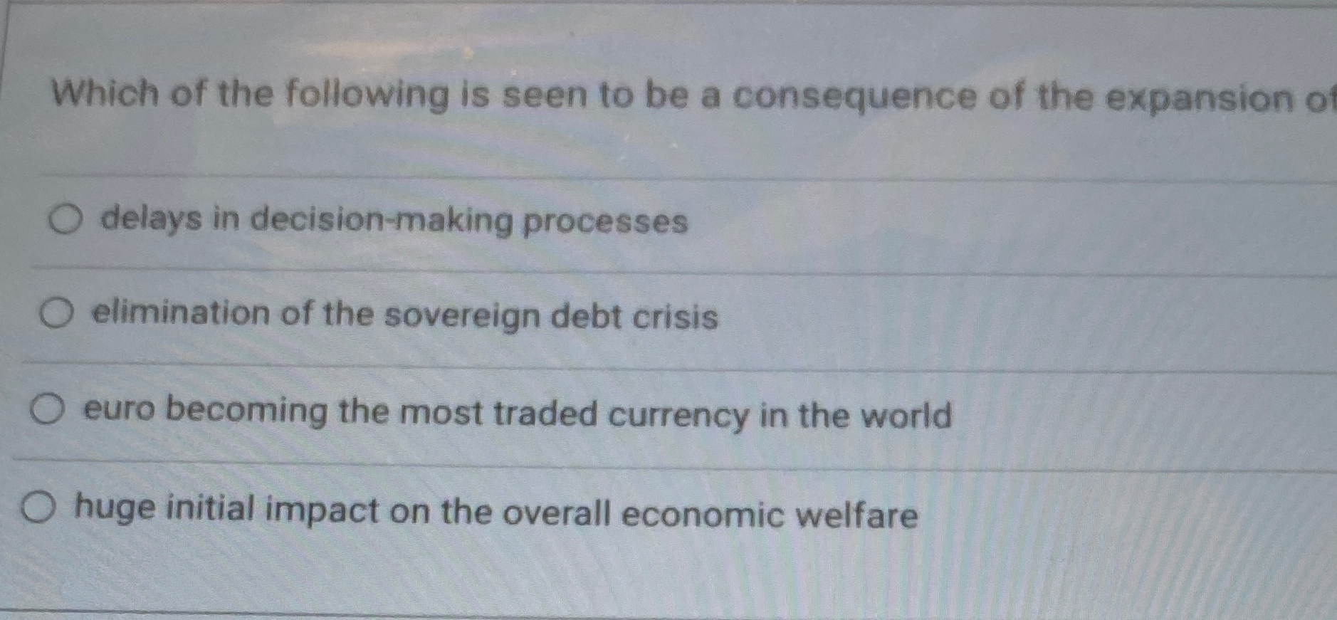 Solved Which of the following is seen to be a consequence of | Chegg.com