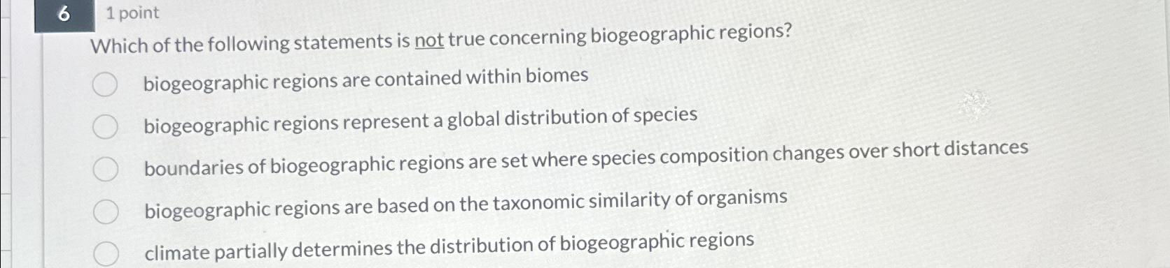 Solved 61 ﻿pointWhich of the following statements is not | Chegg.com
