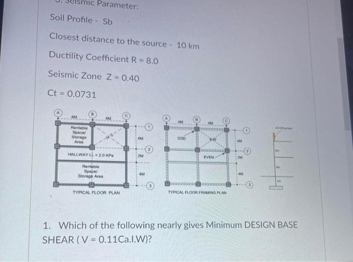 Solved 1. Structural Component: Beam 300 mm x 400 mm Column | Chegg.com