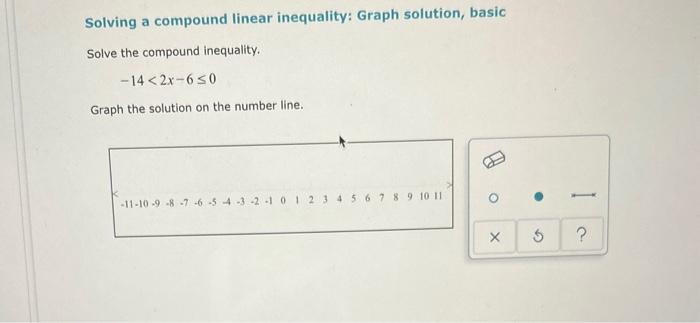 Solved 52v−2=32v−8+2Solving a compound linear inequality: | Chegg.com