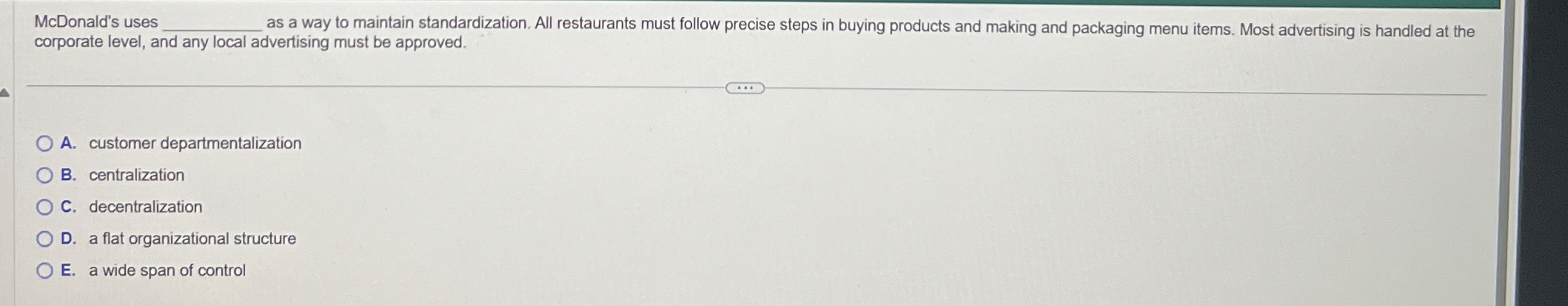 Solved McDonald's uses q, ﻿as a way to maintain | Chegg.com