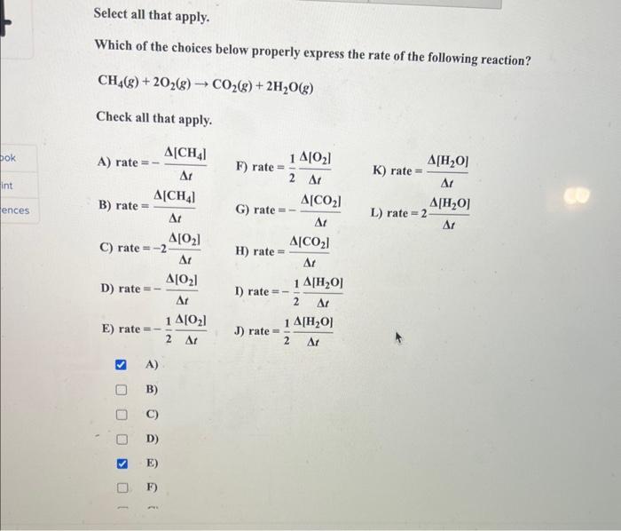 Solved Select all that apply. Which of the choices below | Chegg.com