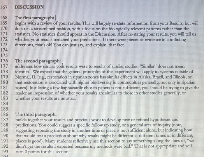 Solved three paragraphs the results were that restoration | Chegg.com