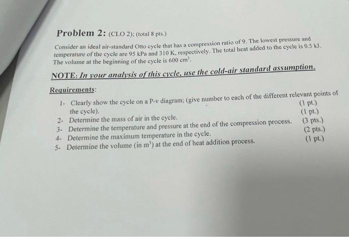 Solved Problem 2: (CLO 2); (total 8 pts.) Consider an ideal | Chegg.com
