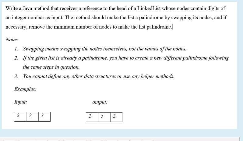Solved Write a Java method that receives a reference to the | Chegg.com