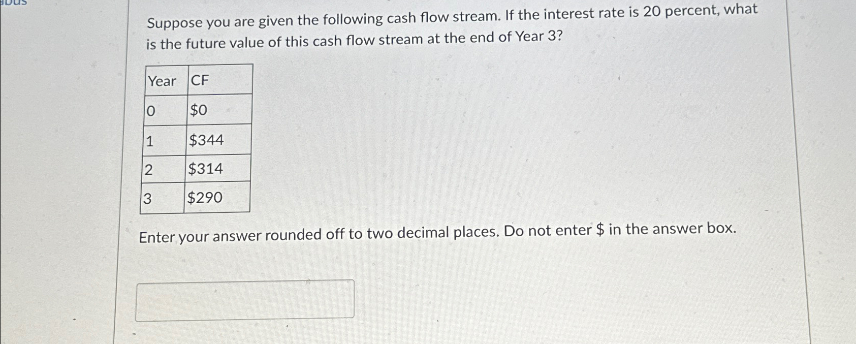 Solved Suppose you are given the following cash flow stream. | Chegg.com