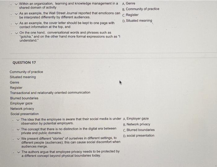 Within an organization, learning and knowledge | Chegg.com