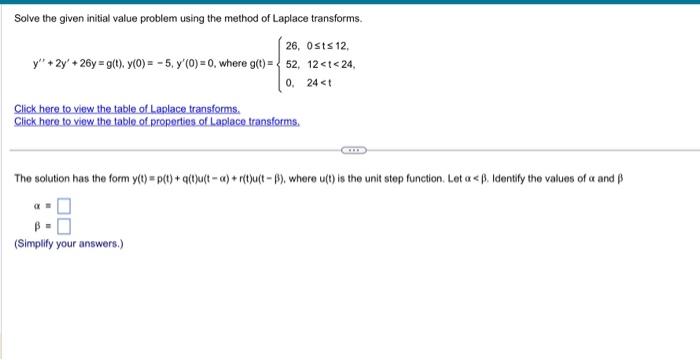Solve the given initial value problem using the | Chegg.com