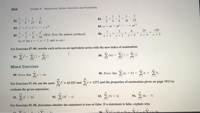 Solved Objective 4: Use Summation Notation For Exercises | Chegg.com